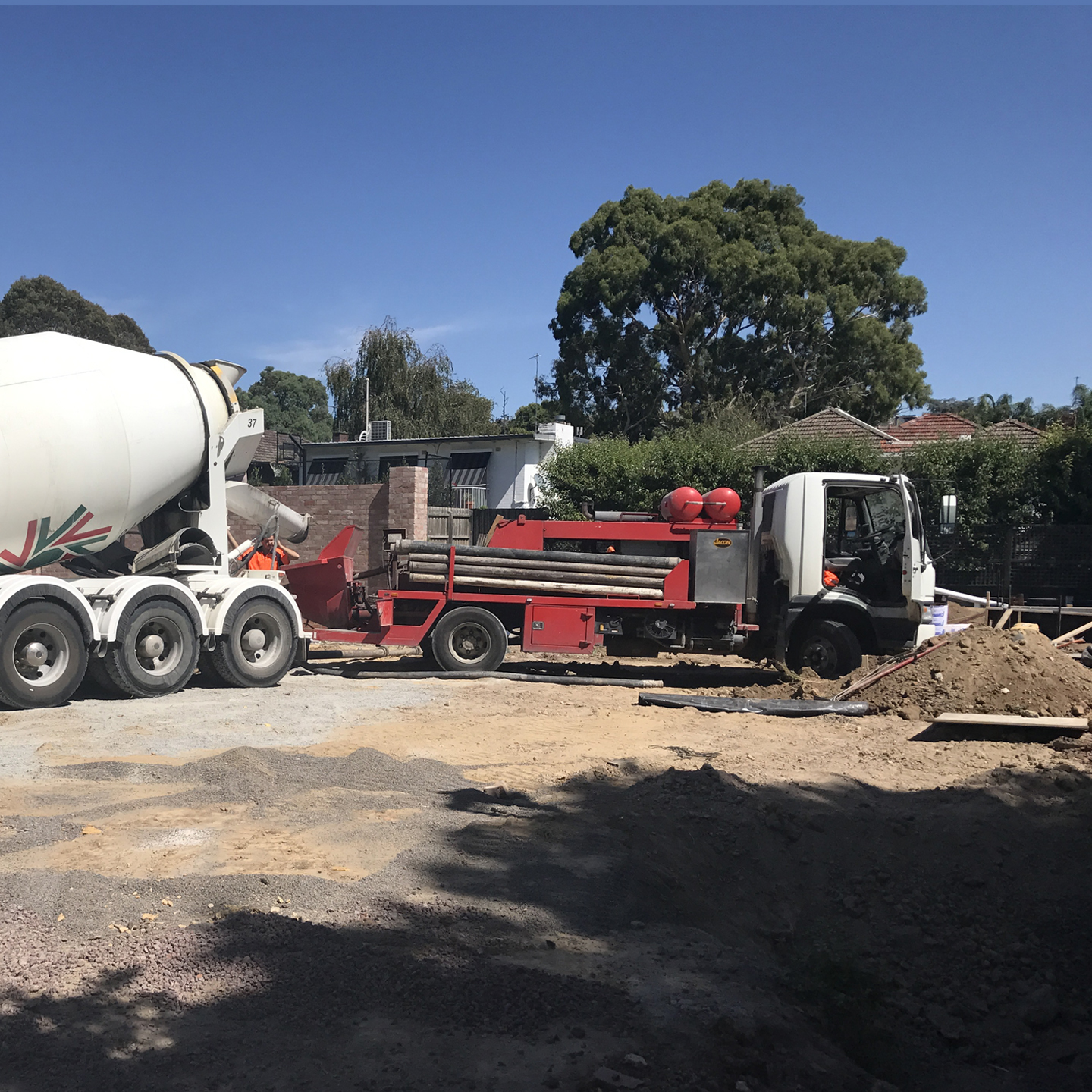 Concrete Pumping - Line Pumps. 80+m line. 2 men crews.